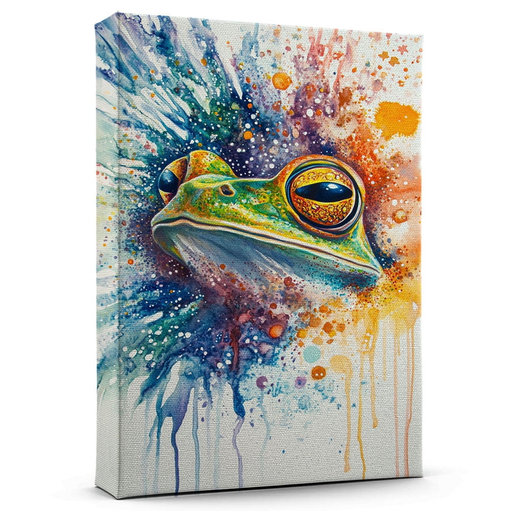 Frog Brown Amazon Milk Canvas Wall Art Animal Gifts Colourful Frog ...
