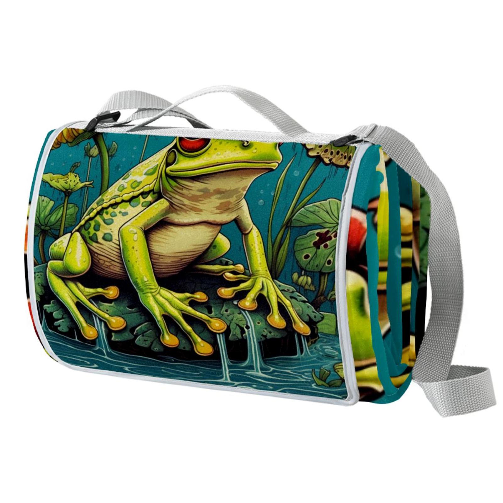 Frog Canvas Outdoor Picnic Mat - Large Size for Family Use - Durable ...