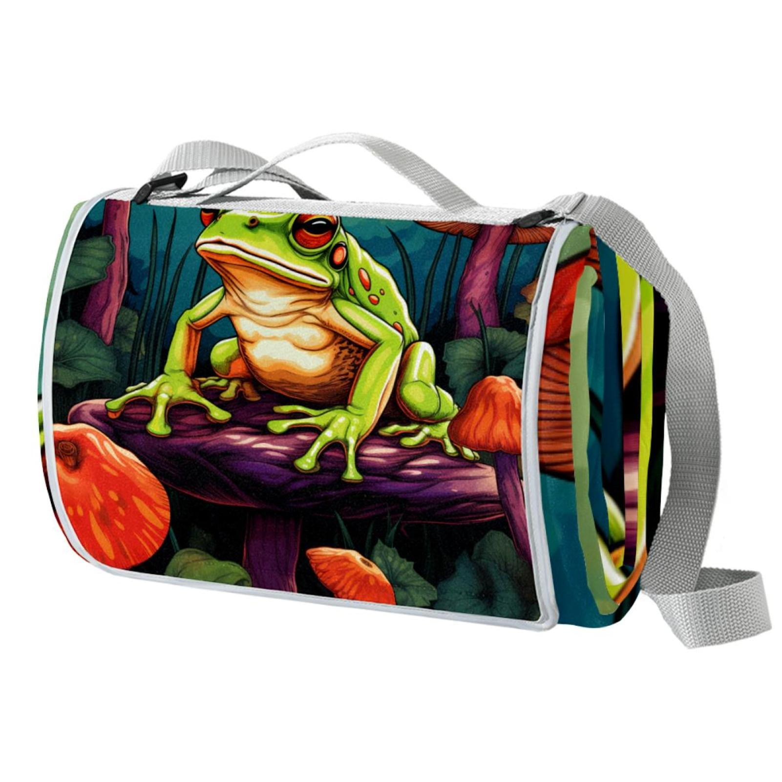 Frog Canvas Picnic Mat - Waterproof Outdoor Blanket for Camping, Beach ...