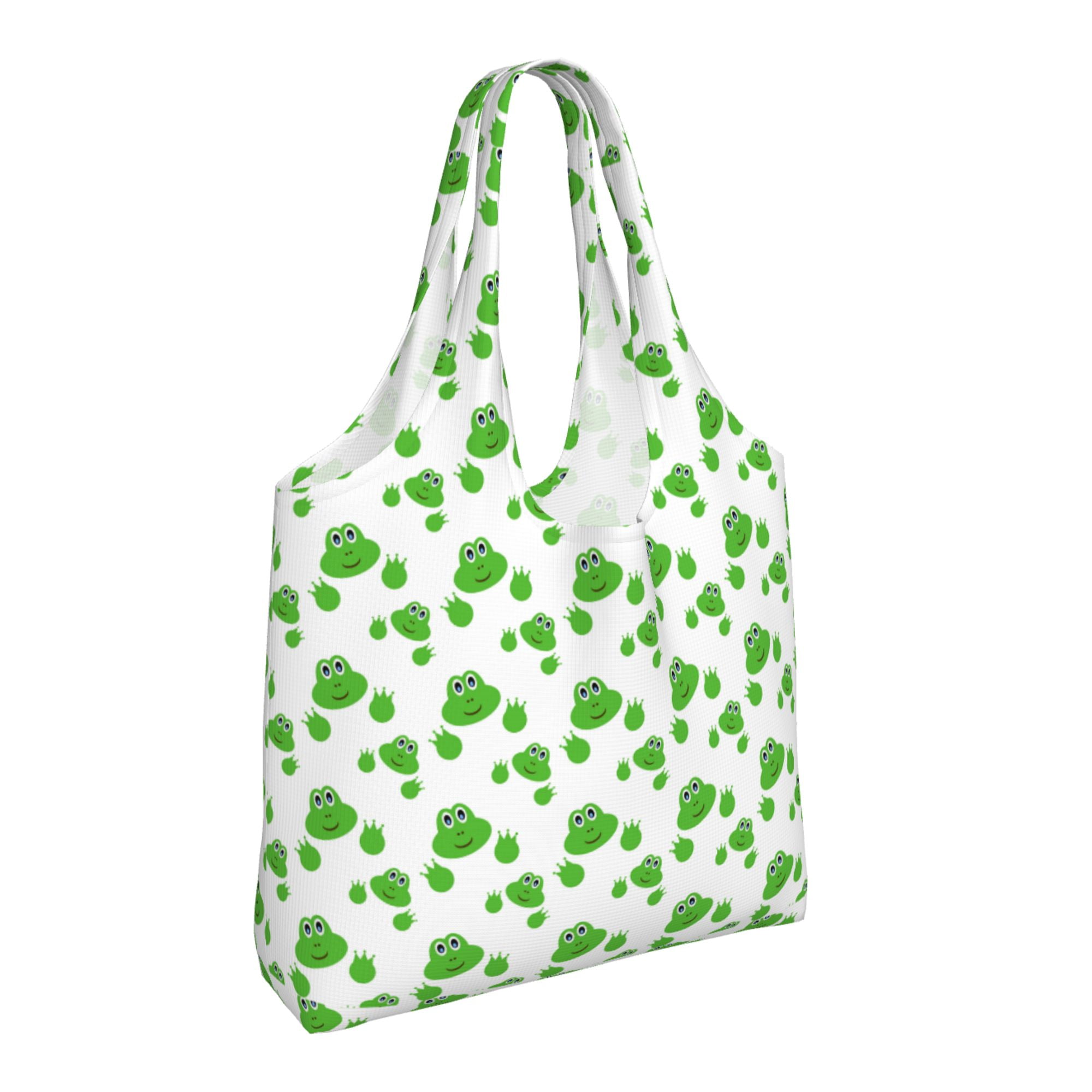 Frog Canvas Tote Pocket For Women,Totes Bag With Pattern For Shopping ...