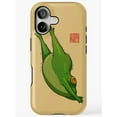 Frog Cat Stretch Whimsical Art Phone Case for iPhone 11 12 13 14 15 16 ...