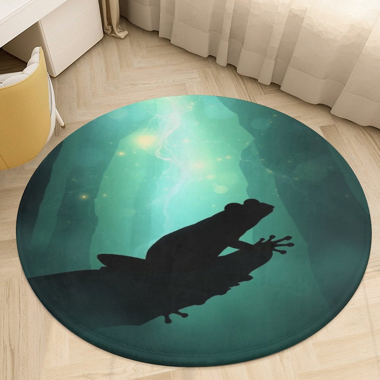 Frog Cave Glow Round Carpets Modern Living Room Ration Rugs Large Area ...