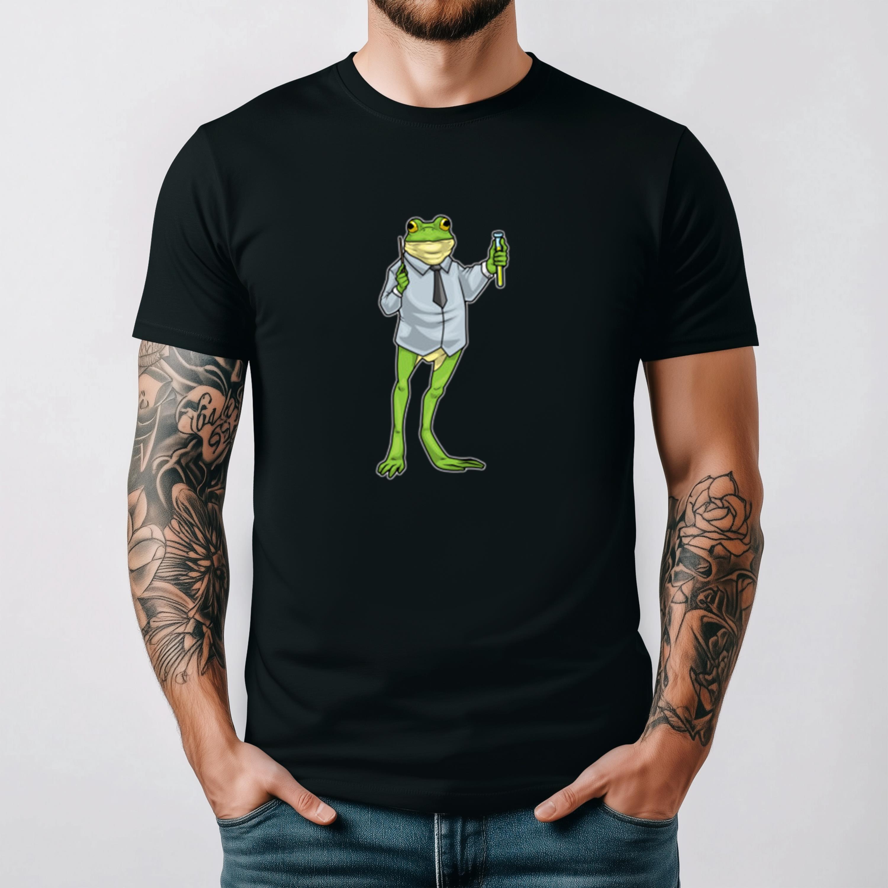 Frog Chemistry Teacher with Test Tube Funny Animal School Cartoon ...