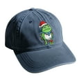 Frog Christmas Baseball Cap, Embroidered Santa Hat Design on Adjustable ...