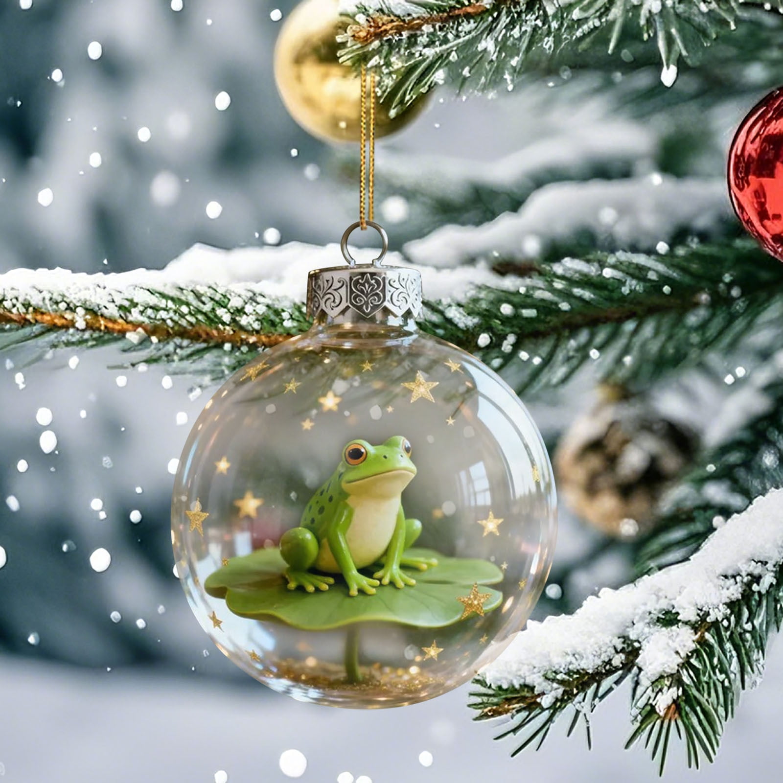 Frog Christmas Ornament, Handcrafted Froggy Xmas Decorations, Exquisite ...