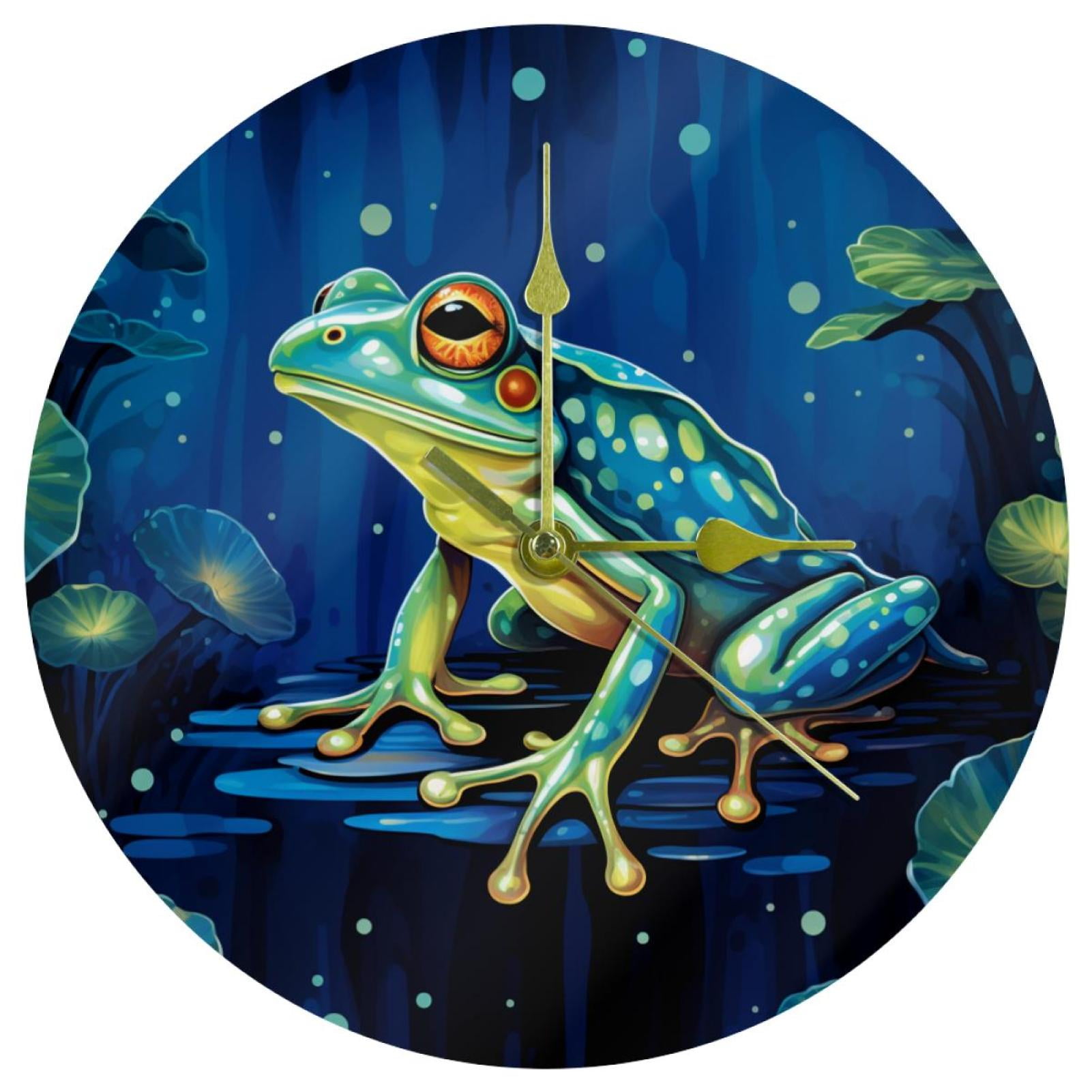 Frog Circular Acrylic Wall Clock - Stylish Home Decor for a Timeless ...