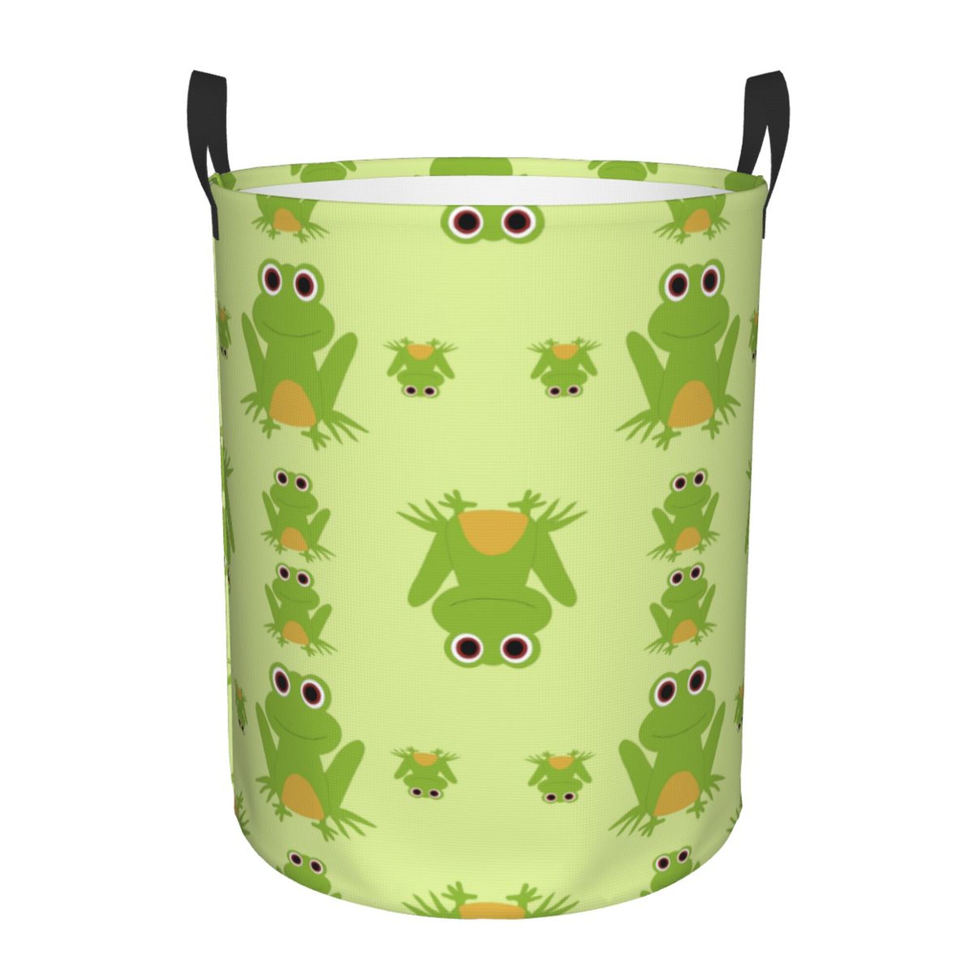 Frog Circular Laundry Basket (With Handle) Waterproof Oxford Cloth ...