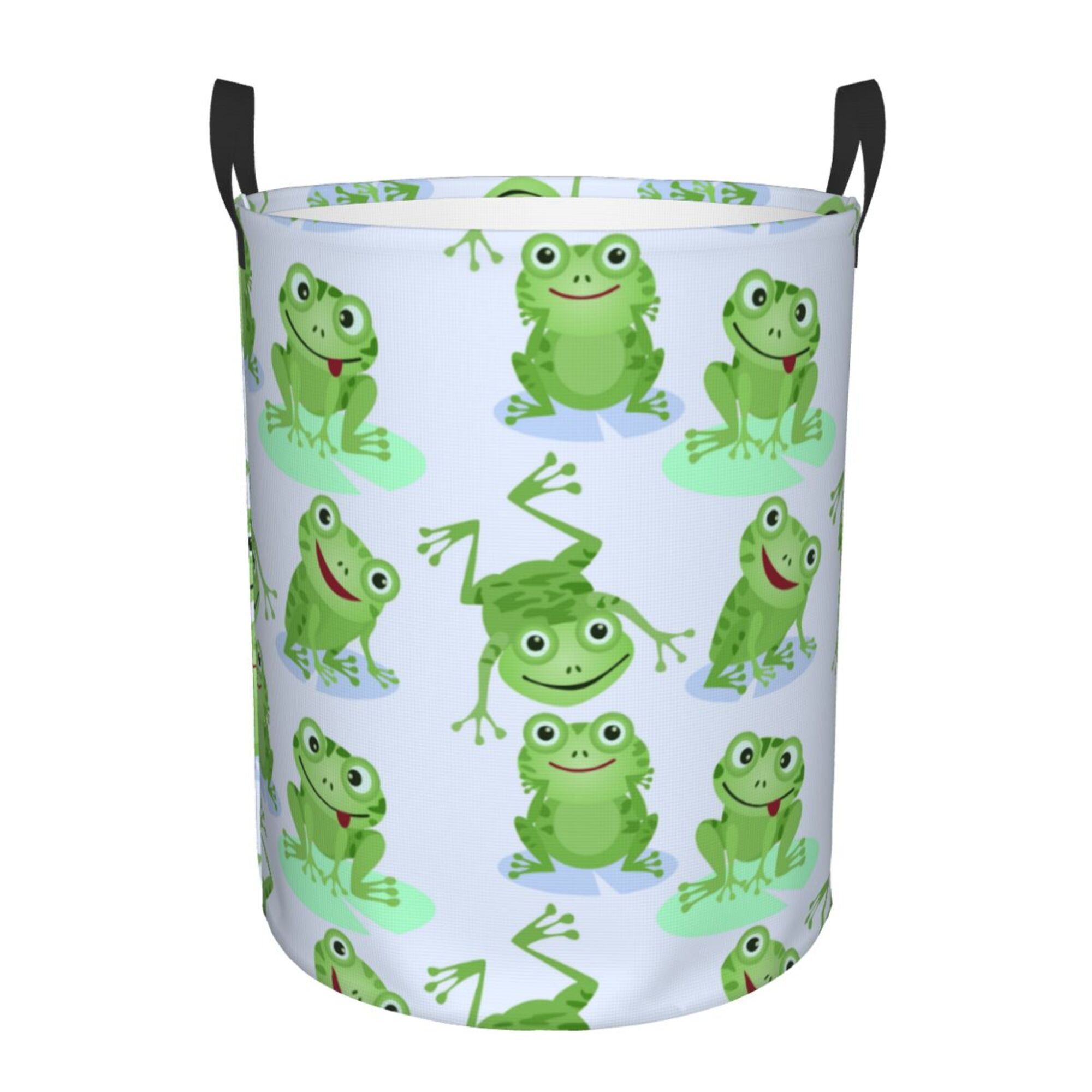 Frog Circular Laundry Basket (With Handle) Waterproof Oxford Cloth ...