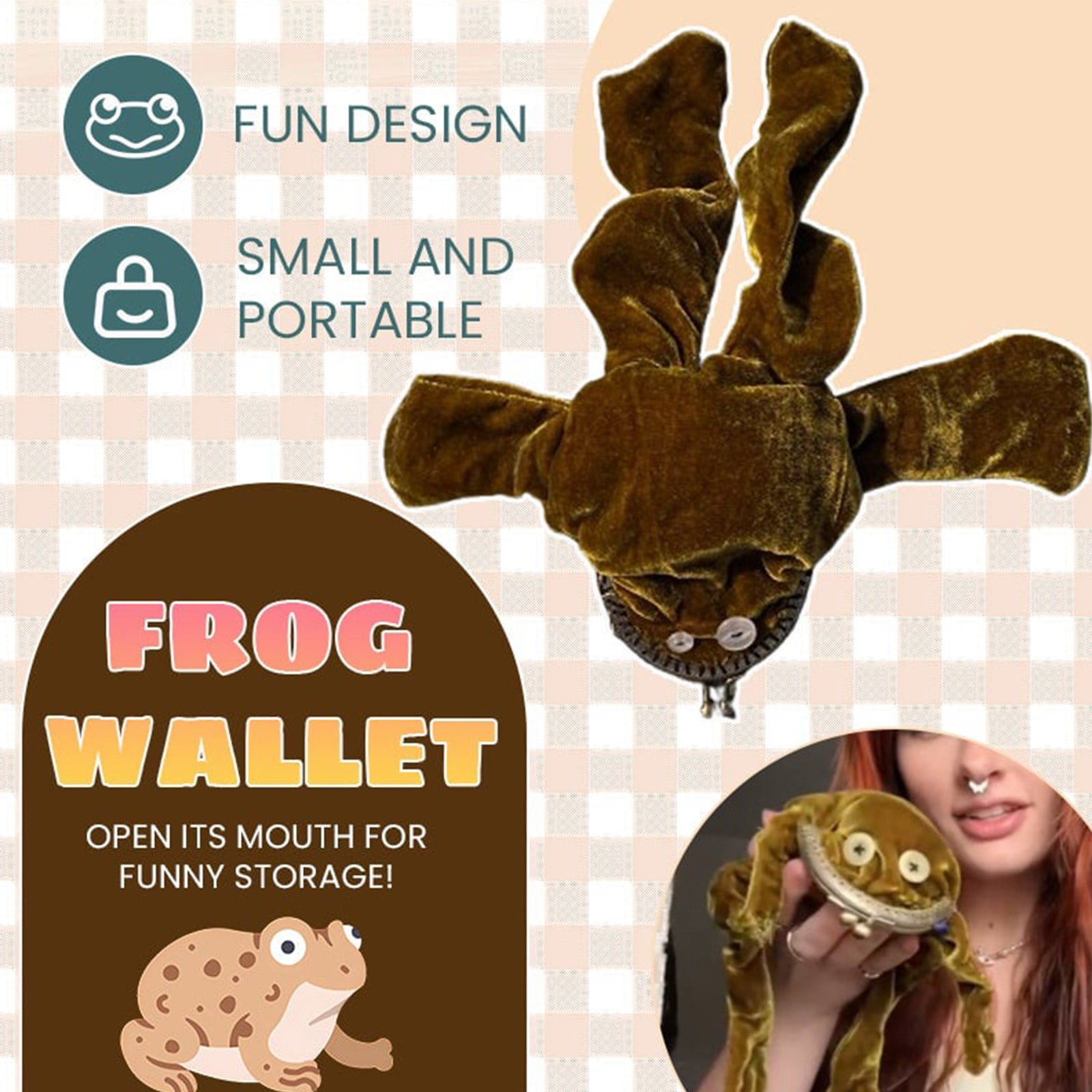 Frog Coin Purse: Pouch Wallet Small Money Bag Plush Toy for Funny 2025 Frog Coin Purse - Walmart.com