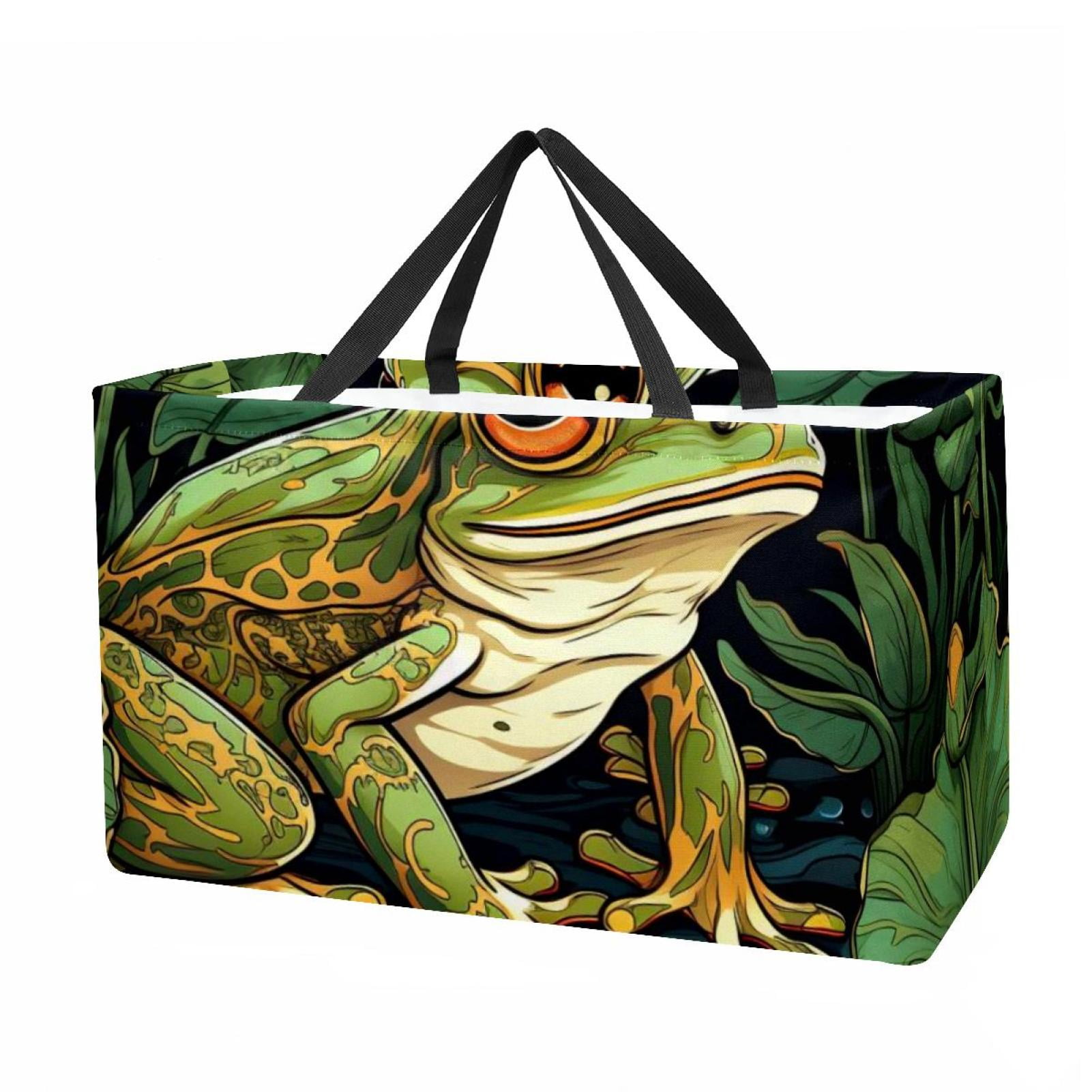 Frog Collapsible Oxford Cloth Storage Bins Toy Basket Tote Bag ...