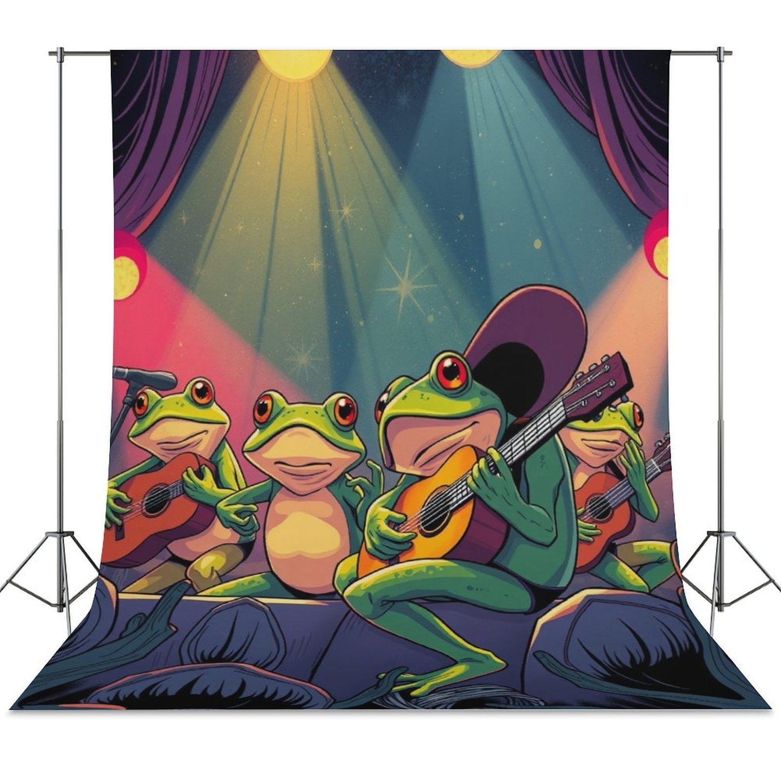 Frog Concert Backdrop Baby Shower Newborn Portrait Girl Boy Birthday ...