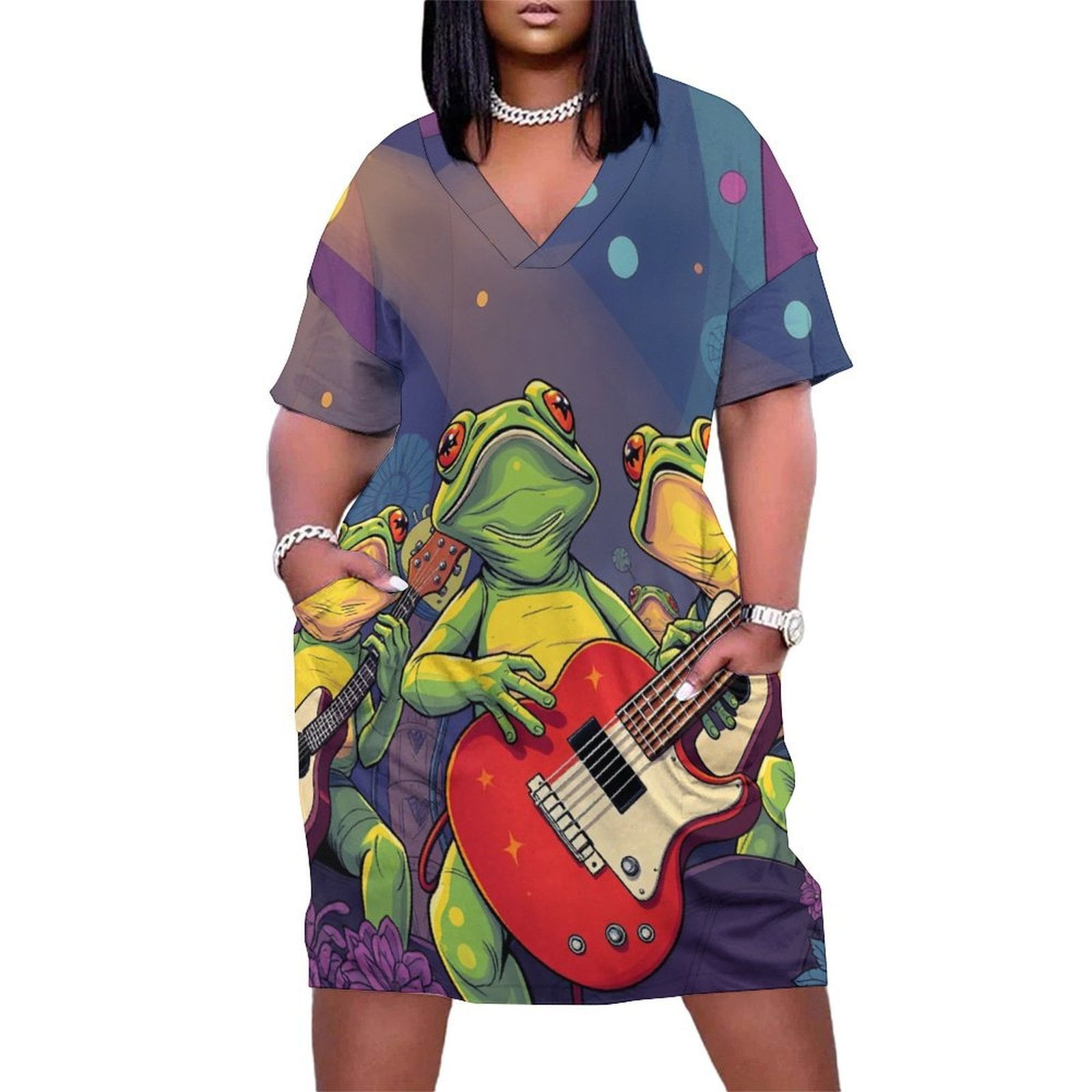Frog Concert Loose Pocket Dress Party Dresses for Women Elegant Chic Women Dresses - Walmart.com