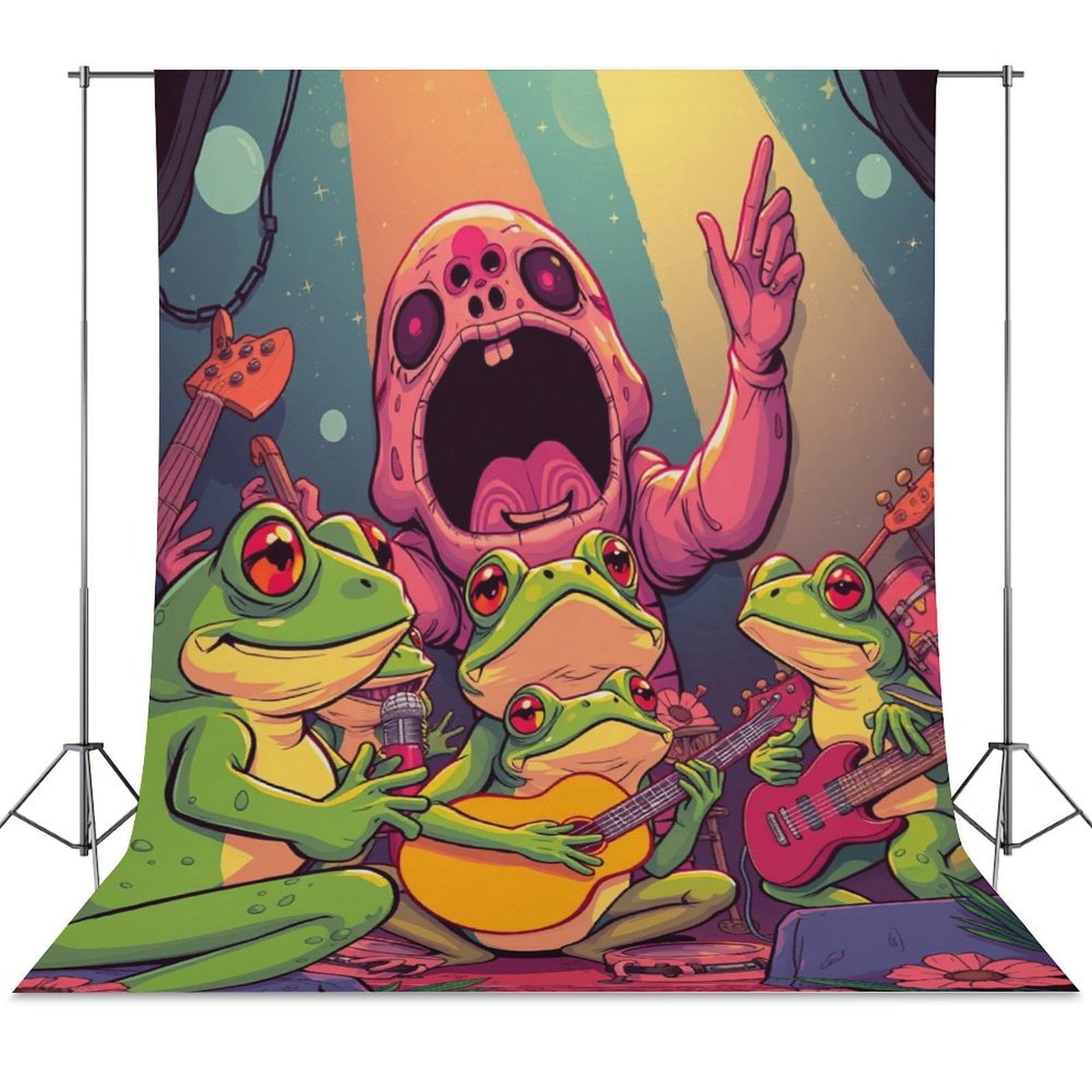 Frog Concert Party Backdrop Birthday Decoration Backgrounds for ...