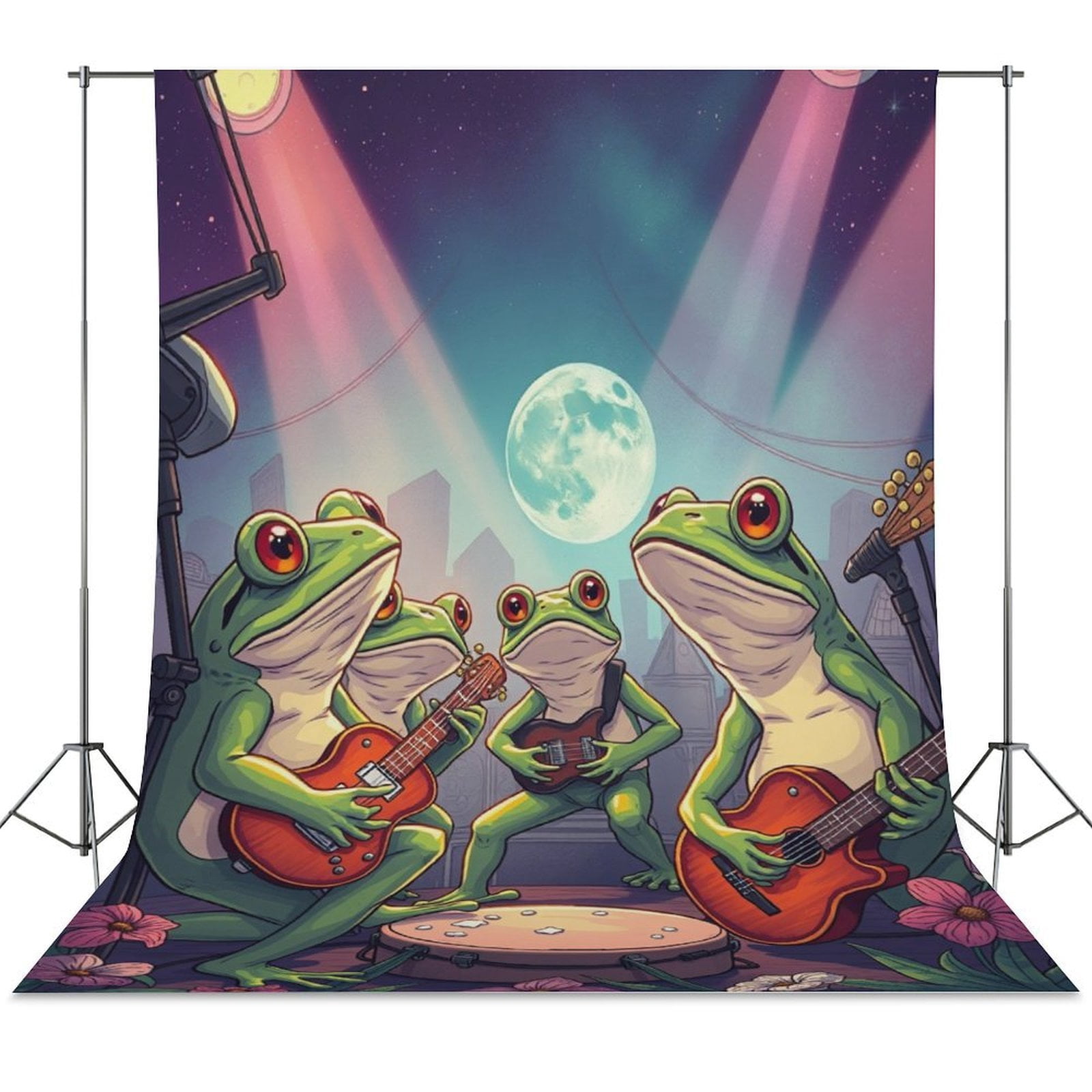 Frog Concert Party Backdrop Birthday Decoration Backgrounds for ...