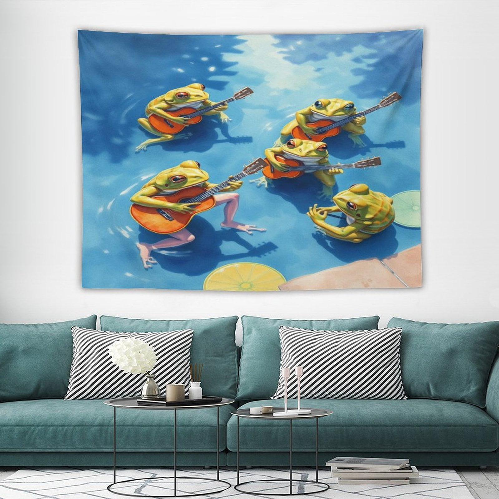 Frog Concert Wall Tapestry Poster Mall Hanging Background Cloth Bedroom ...