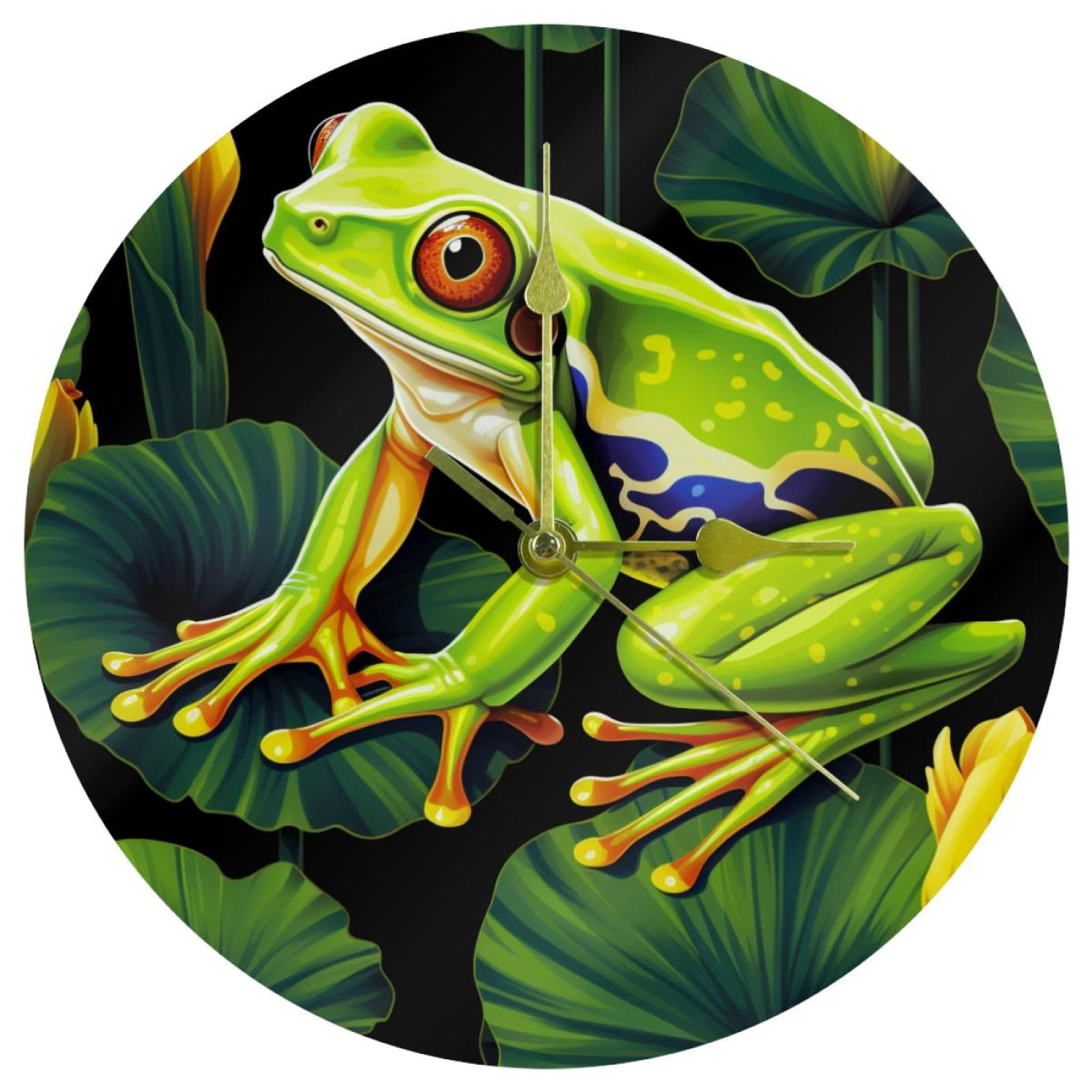 Frog Contemporary Acrylic Circular Wall Clock - Stylish Timepiece for ...