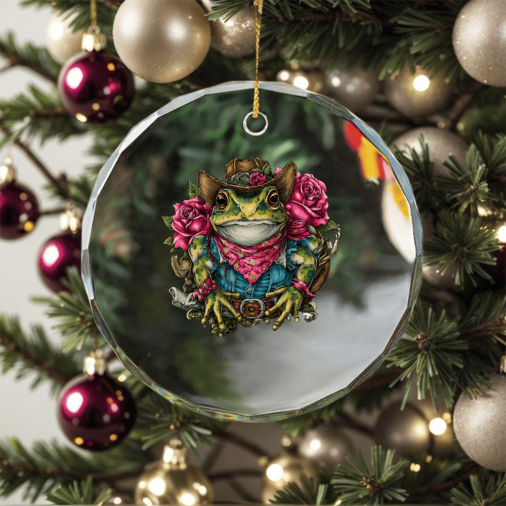 Frog Cowboy Vintage Toad Rodeo Cowgirl Western Country Ornament ...