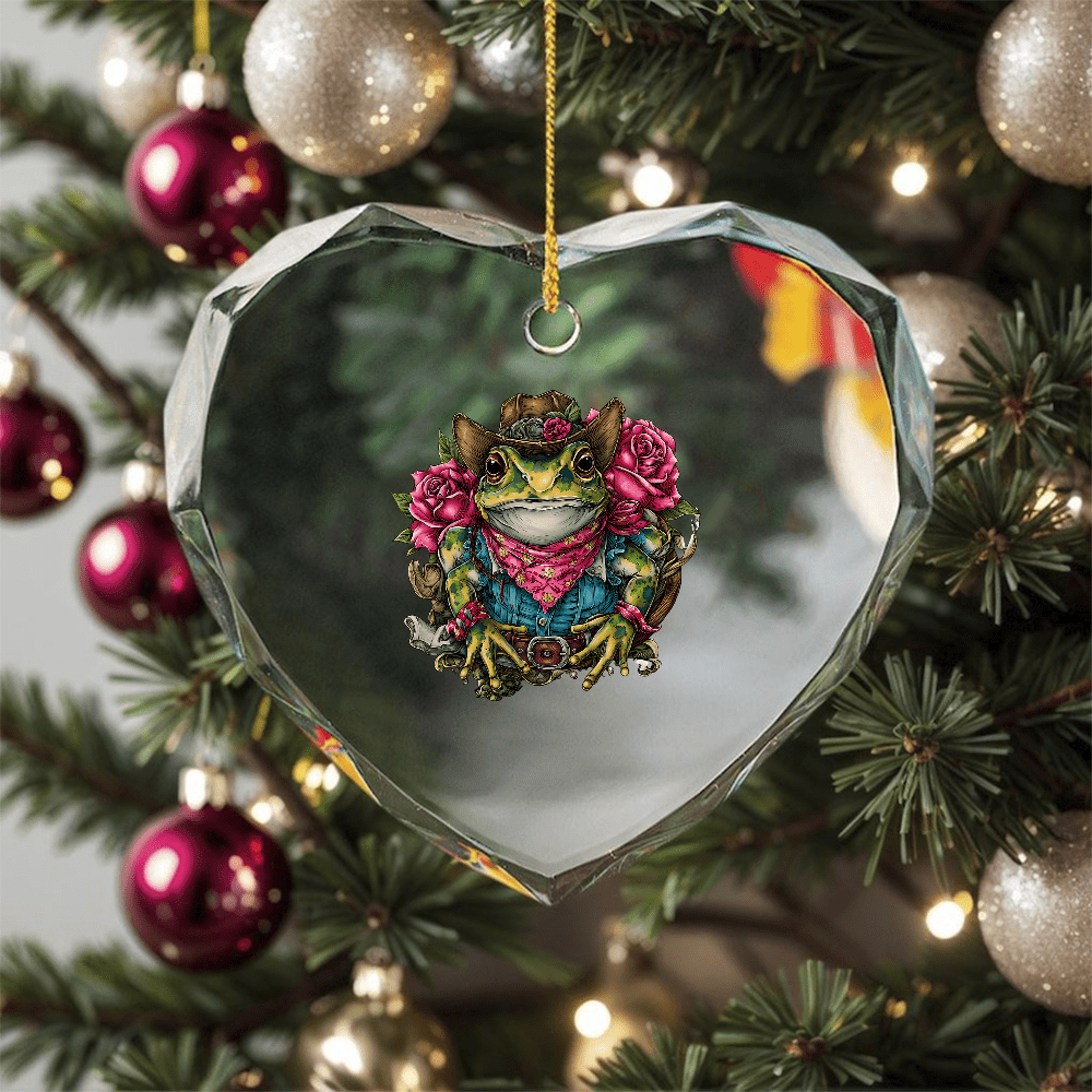 Frog Cowboy Vintage Toad Rodeo Cowgirl Western Country Ornament ...