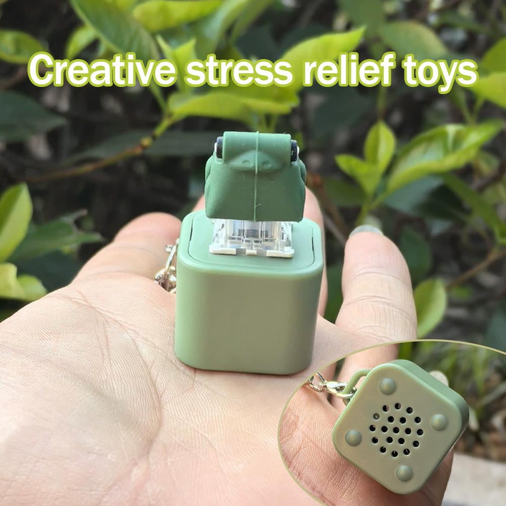 Frog Croaking Keychain, Frog Croaking Stress Reliever, Rechargeable ...