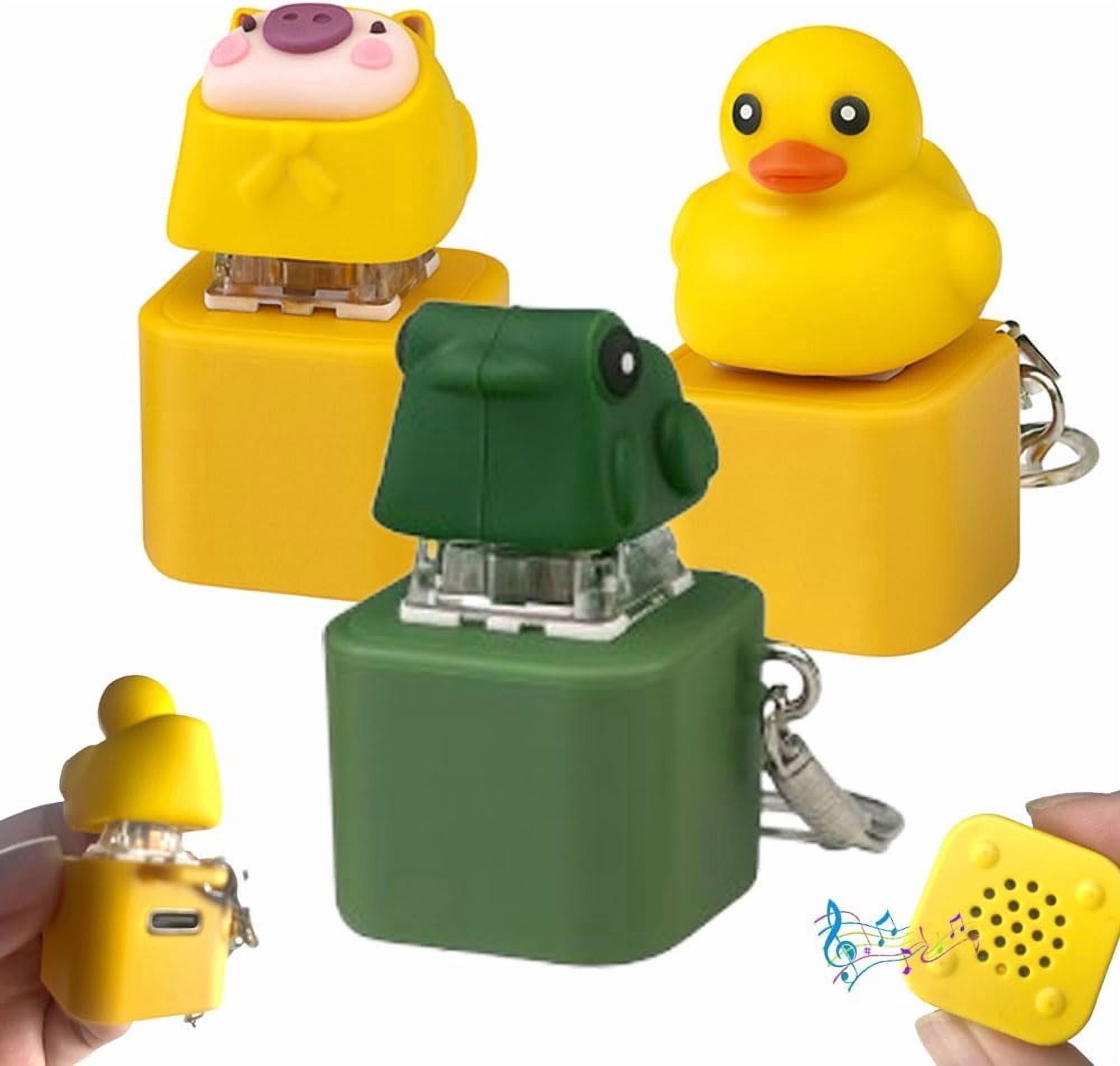 Frog Croaking Keychain with LED Lights & Sound – Rechargeable Croak or ...