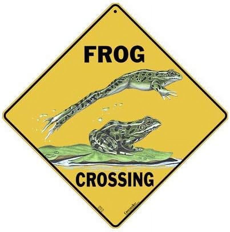 Frog Crossing 12" X 12" Aluminum Sign (X430) - Walmart.com
