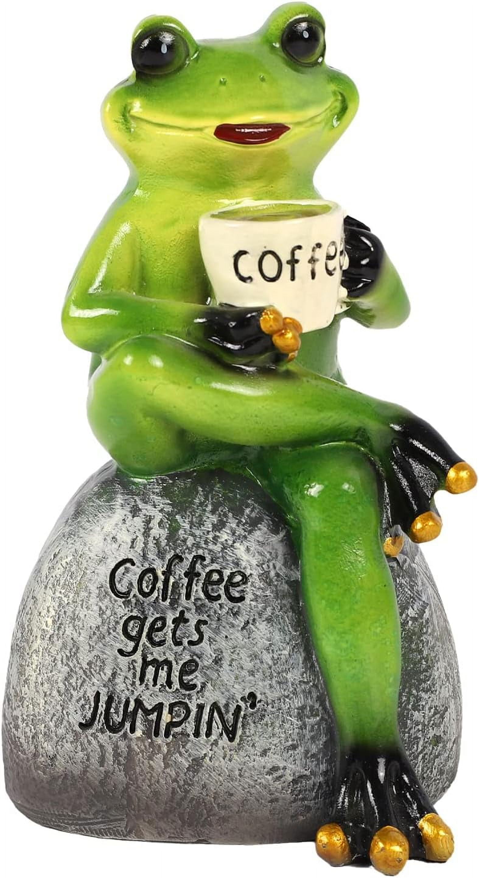 Frog Decor Resin Statues- 1 Set Decorations for Garden Outdoor Statues ...