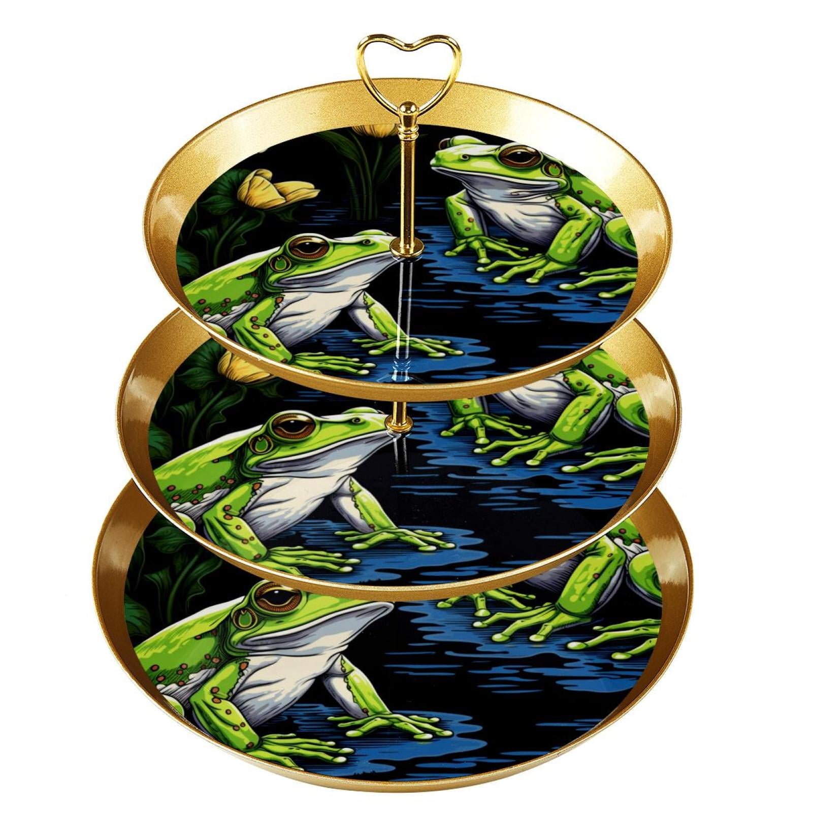 Frog Dessert Table Plastic Discs Iron Pillars Bracelet Holder Stand ...