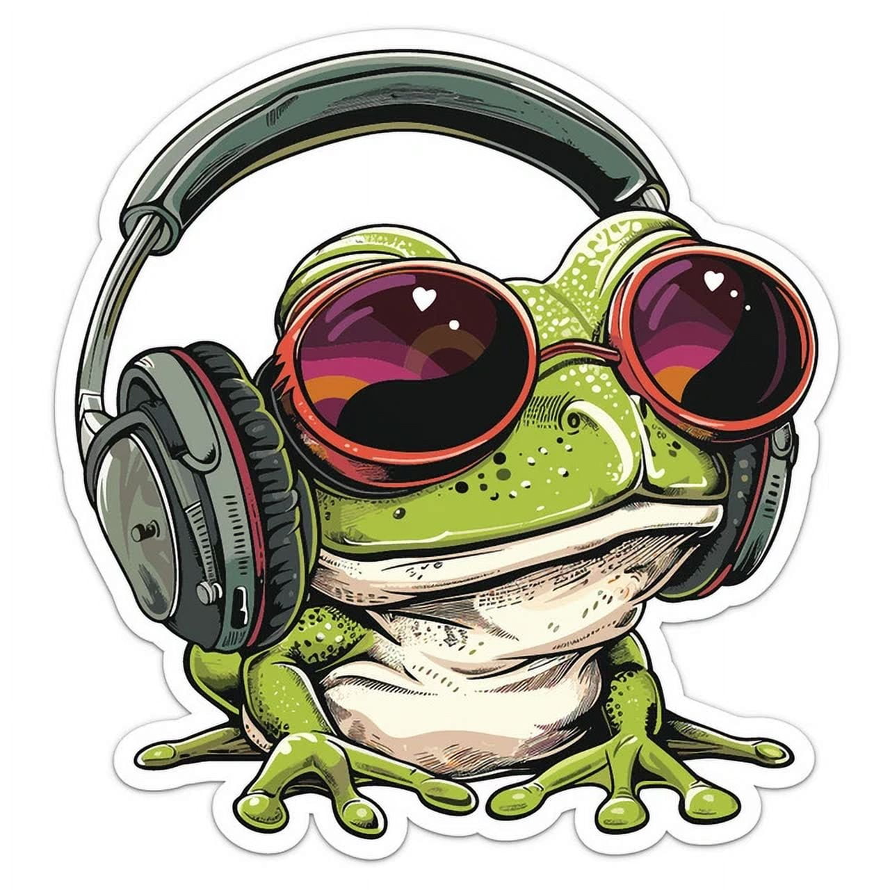Frog Dj Sticker Phone Decal Water Bottle Stickers Car Decals, Laptop ...