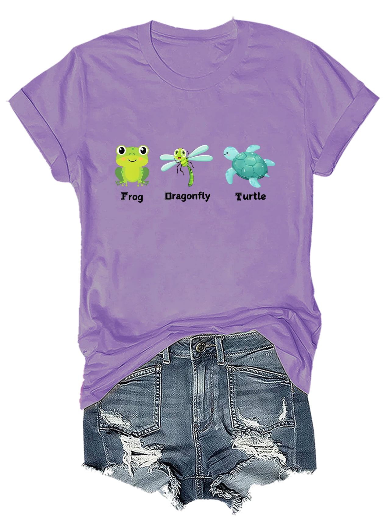 Frog Dragonfly Turtle Shirt, Frog Dragonfly Turtle TShirt, Frog ...