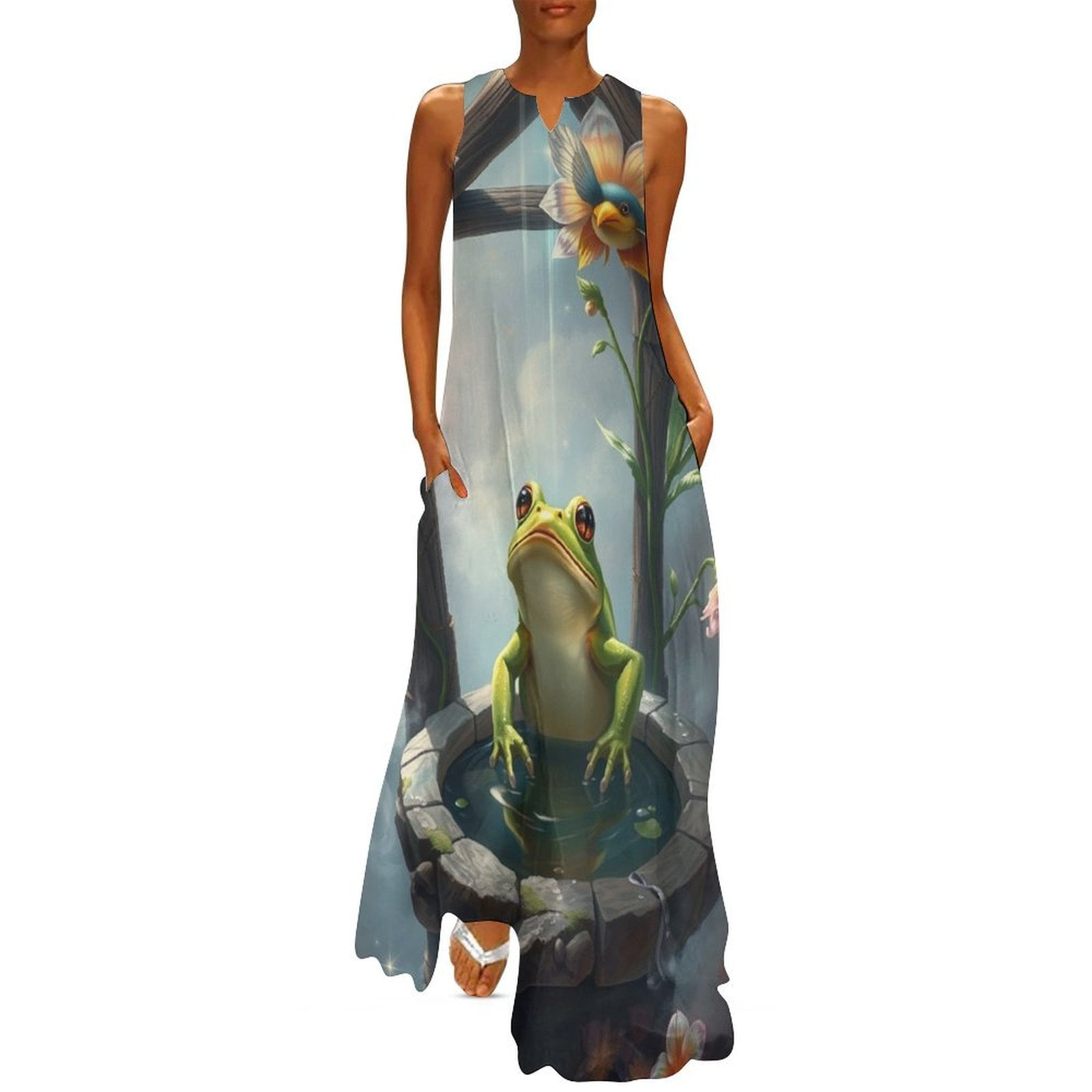 Frog Dress Elegant Dresses Plus Sizes Dress Summer 2025 Women Long ...