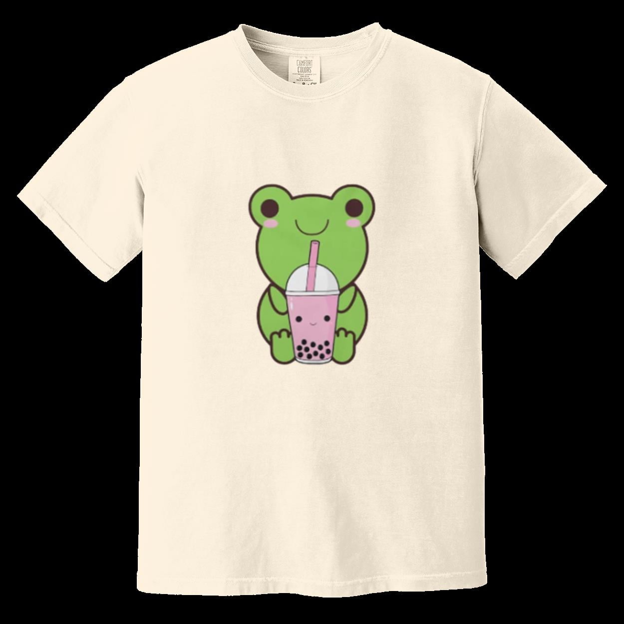 Frog Drinking Boba Tea With Cute Bubble Mood Fun Summer Scene Comfort ...