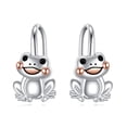 Frog Earrings for Teen Women 925 Sterling Silver Cute Frog Leverback ...