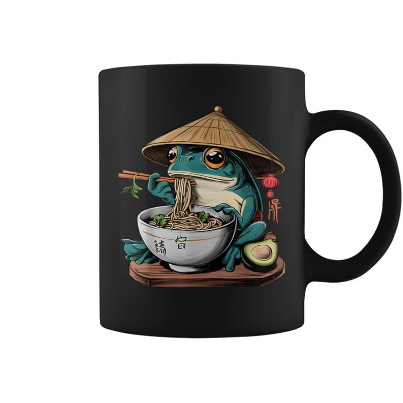 Frog Eating Ramen Kawaii Kaeru Japanese Noodles Anime Lovers Coffee ...