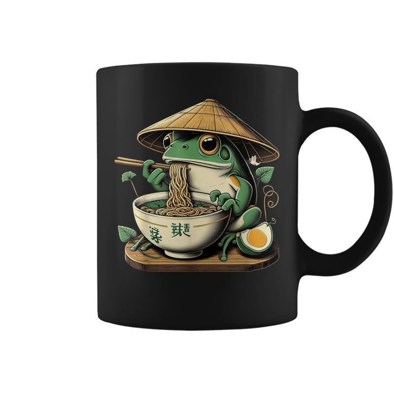 Frog Eating Ramen Kawaii Neko Japanese Noodles Anime Lovers Coffee Mugs ...