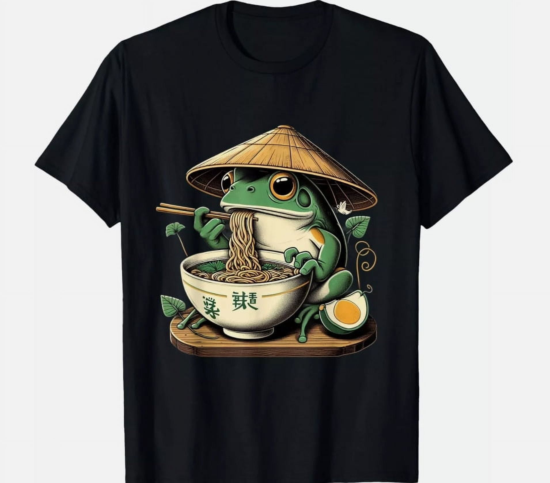 Frog Eating Ramen Kawaii Neko Japanese Noodles Anime Lovers Gift Unisex ...