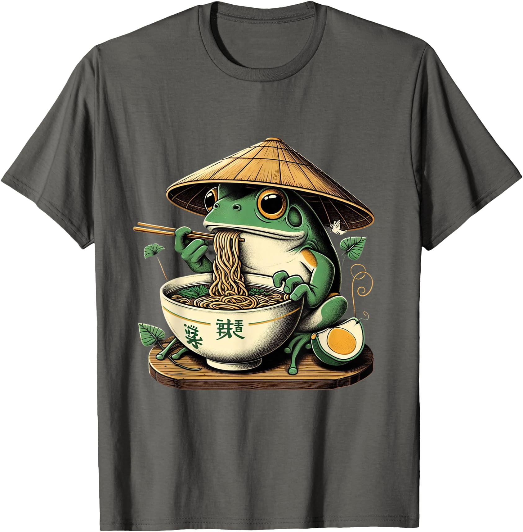 Frog Eating Ramen Kawaii Neko Japanese Noodles Anime Lovers Unisex T ...