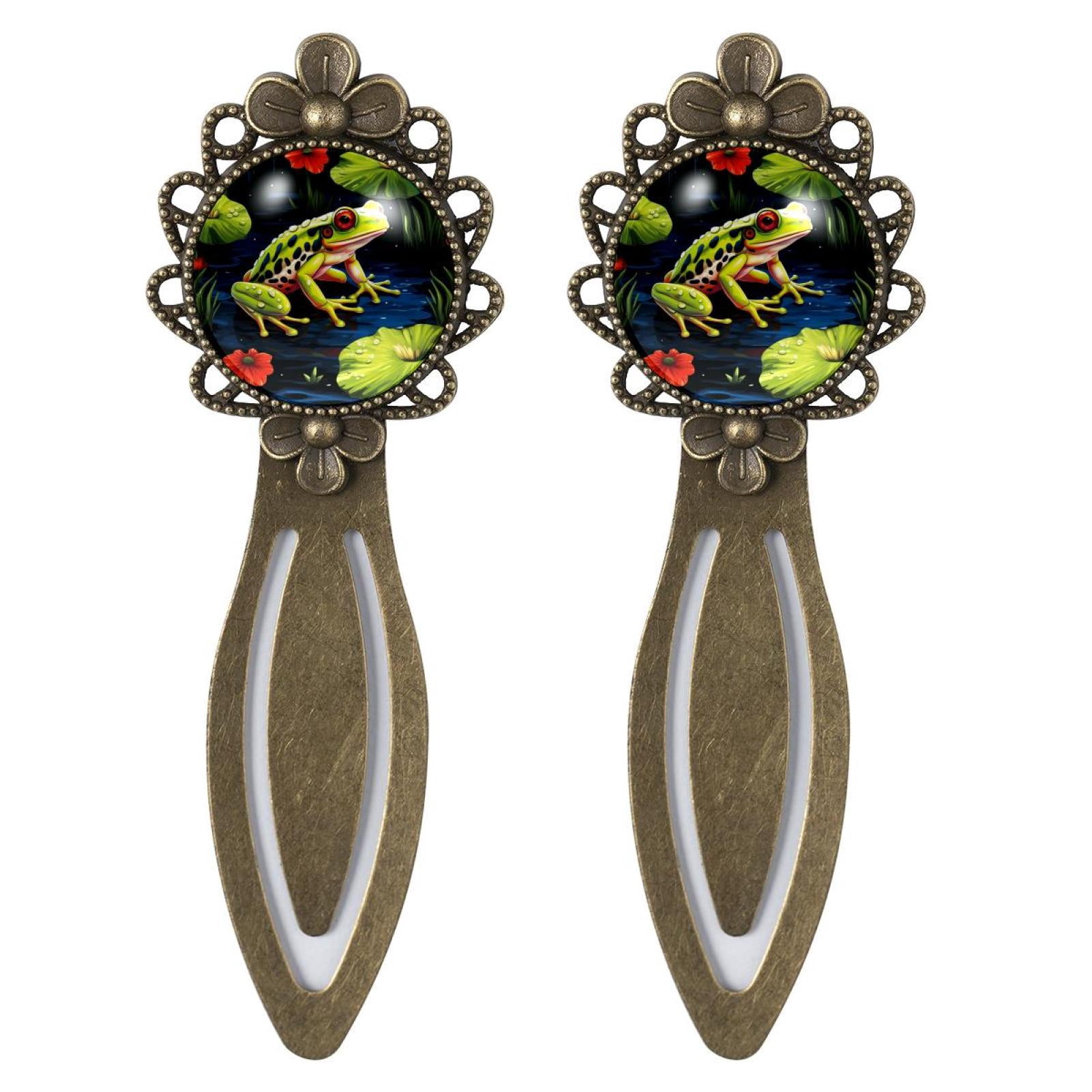 Frog Elegant Copper Lace Bookmarks - Set of 2, Stainless Steel Book ...