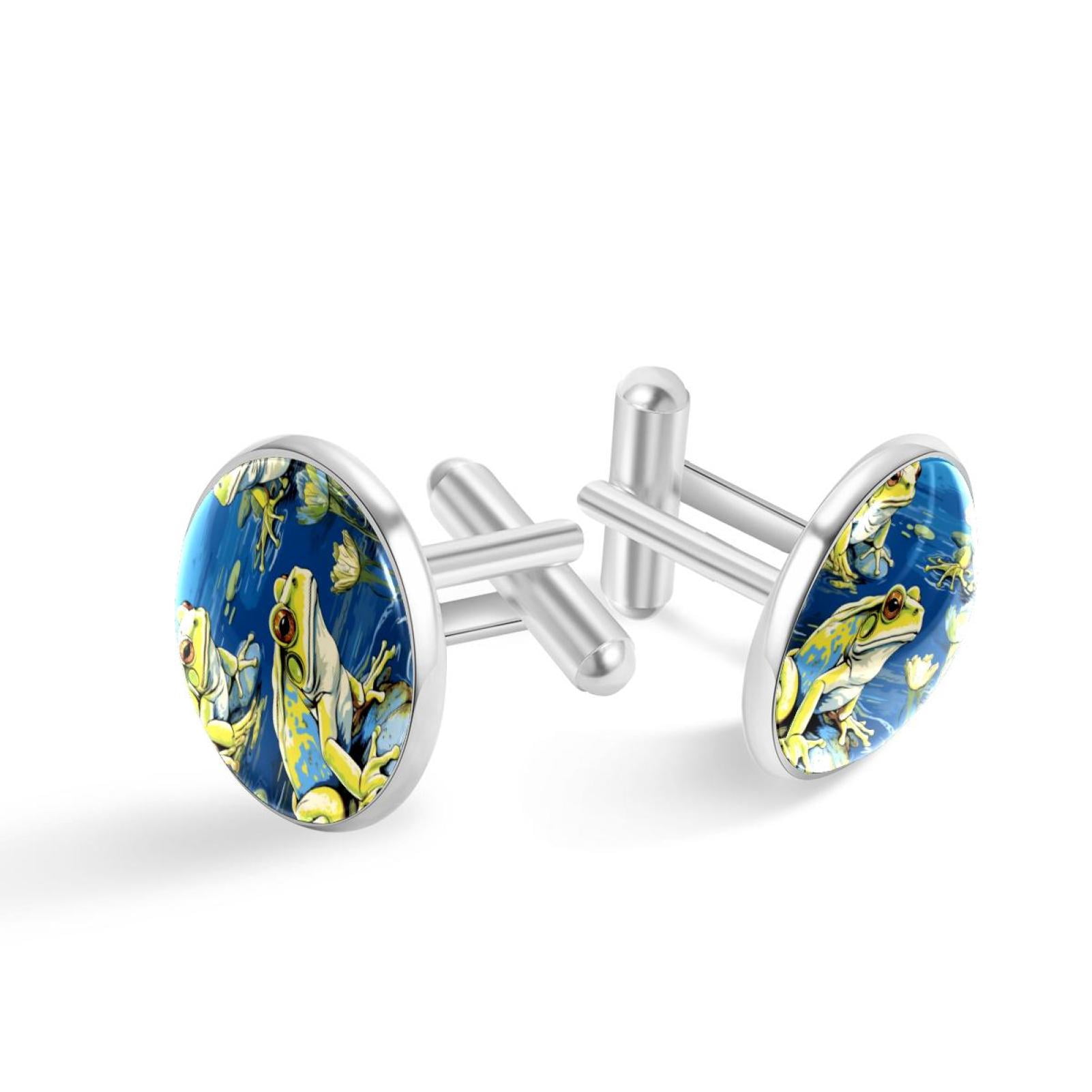 Frog Elegant Mens Cufflinks Set for Formal Attire, Made of Stainless ...