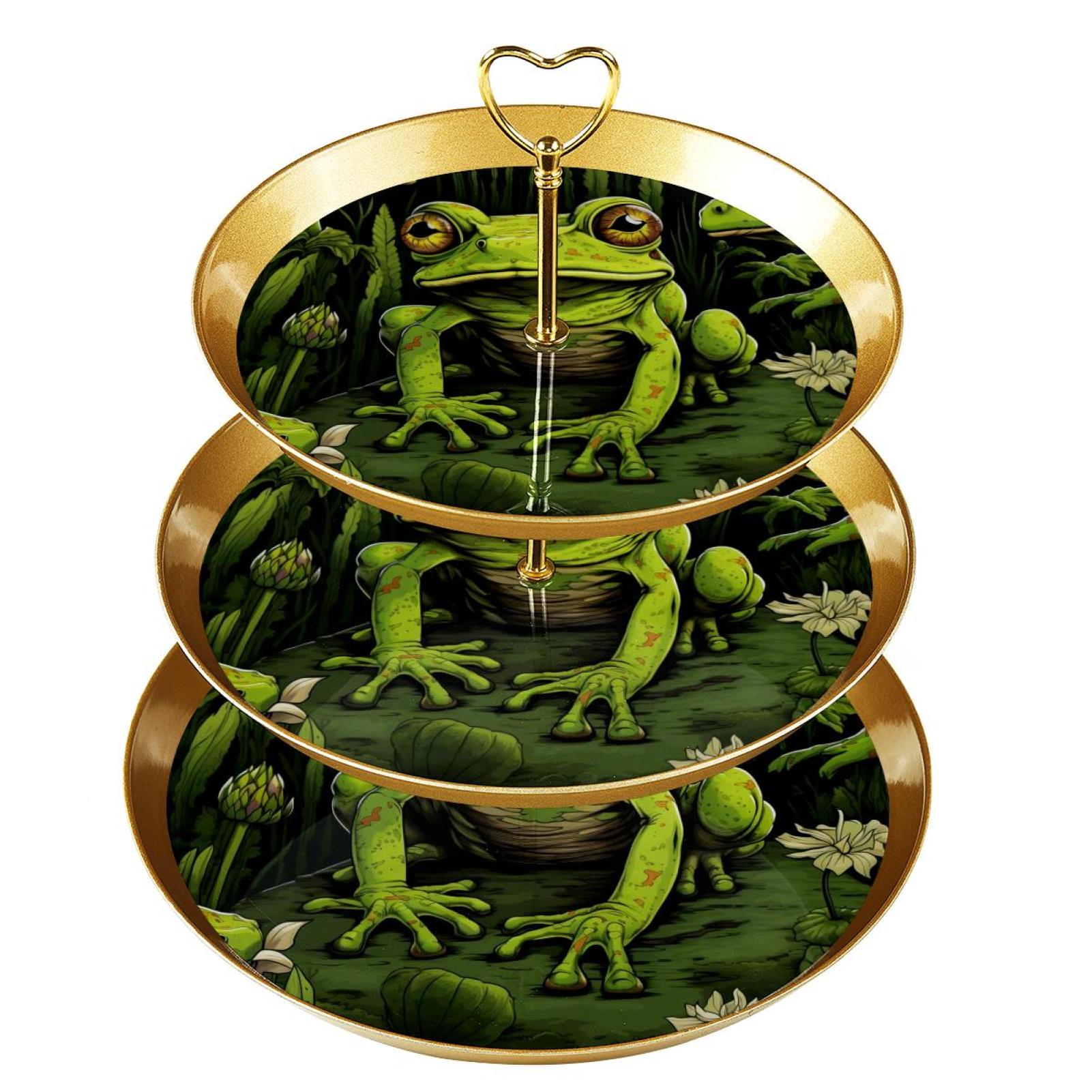 Frog Elegant Plastic Dessert Table Display Stand with Iron Pillars ...