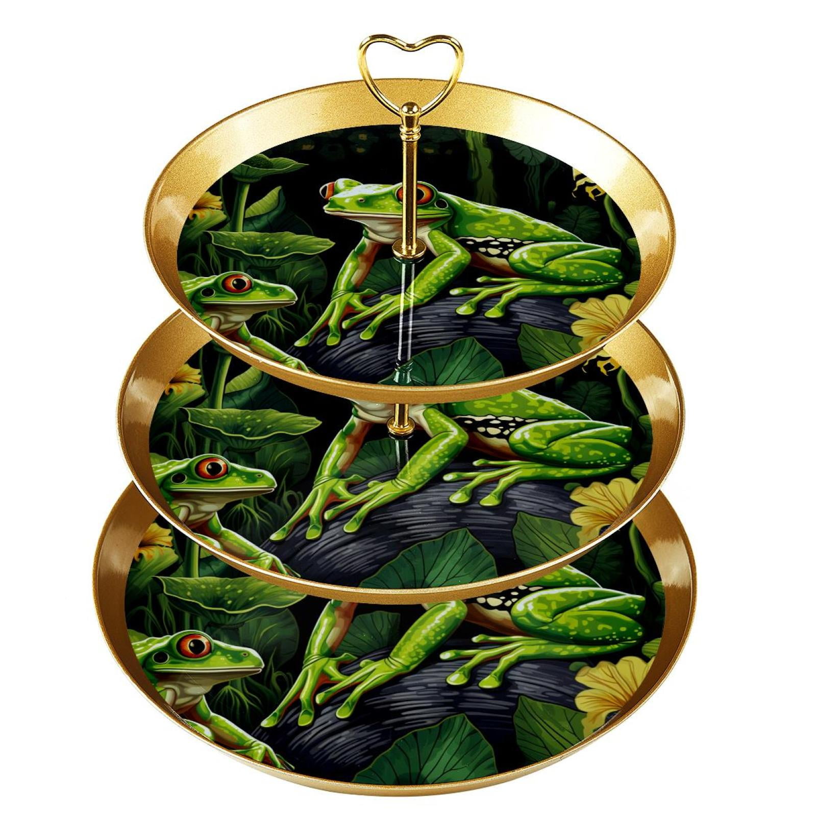 Frog Elegant Plastic Discs Jewelry Necklace Stand with Iron Pillars ...
