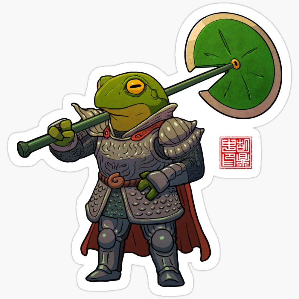 Frog Fighter Fantasy Armored Heavy Warrior Stickerphone Decal Water ...