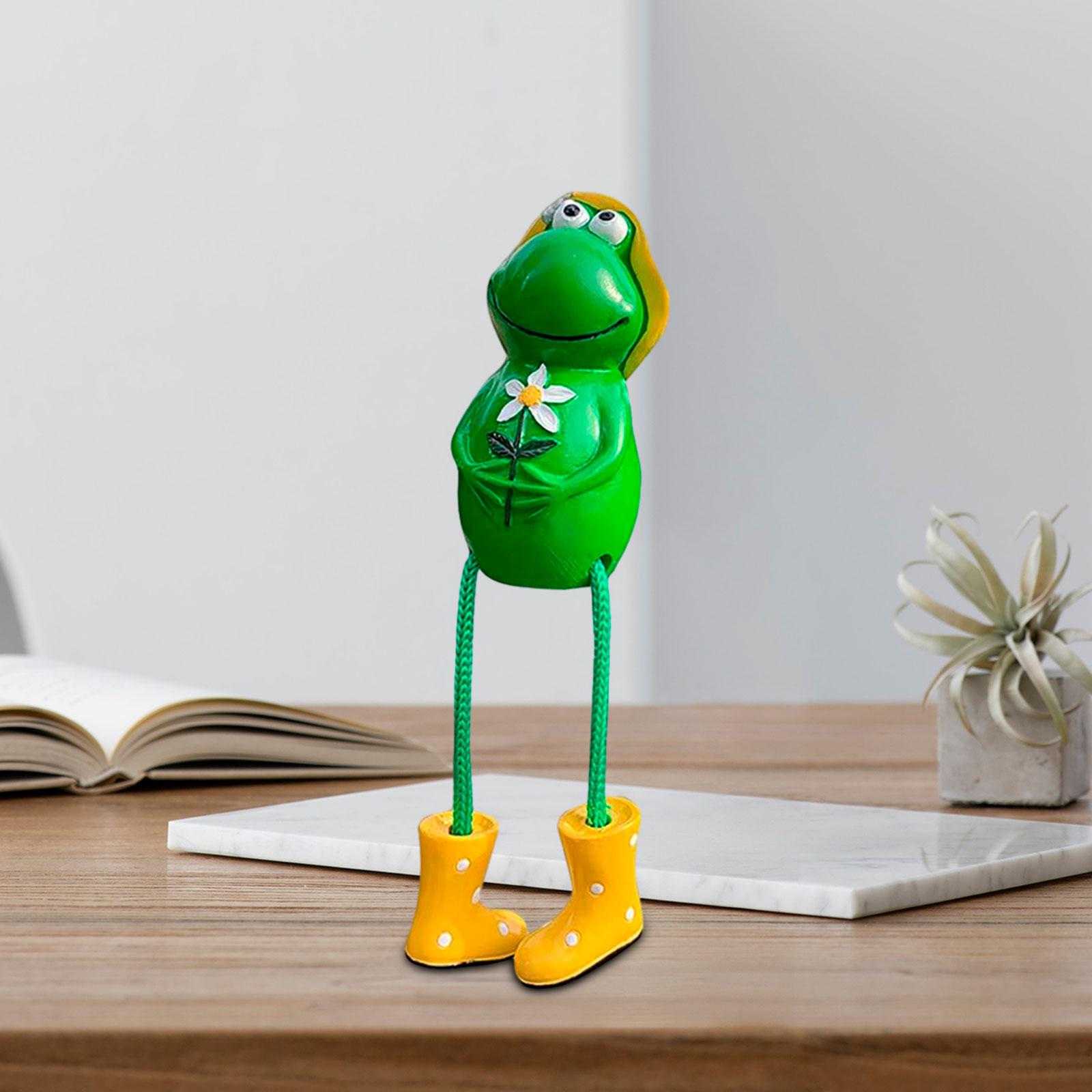 Frog Figures Decoration Frog Sculpture Resin Crafts Frog Garden Figures ...