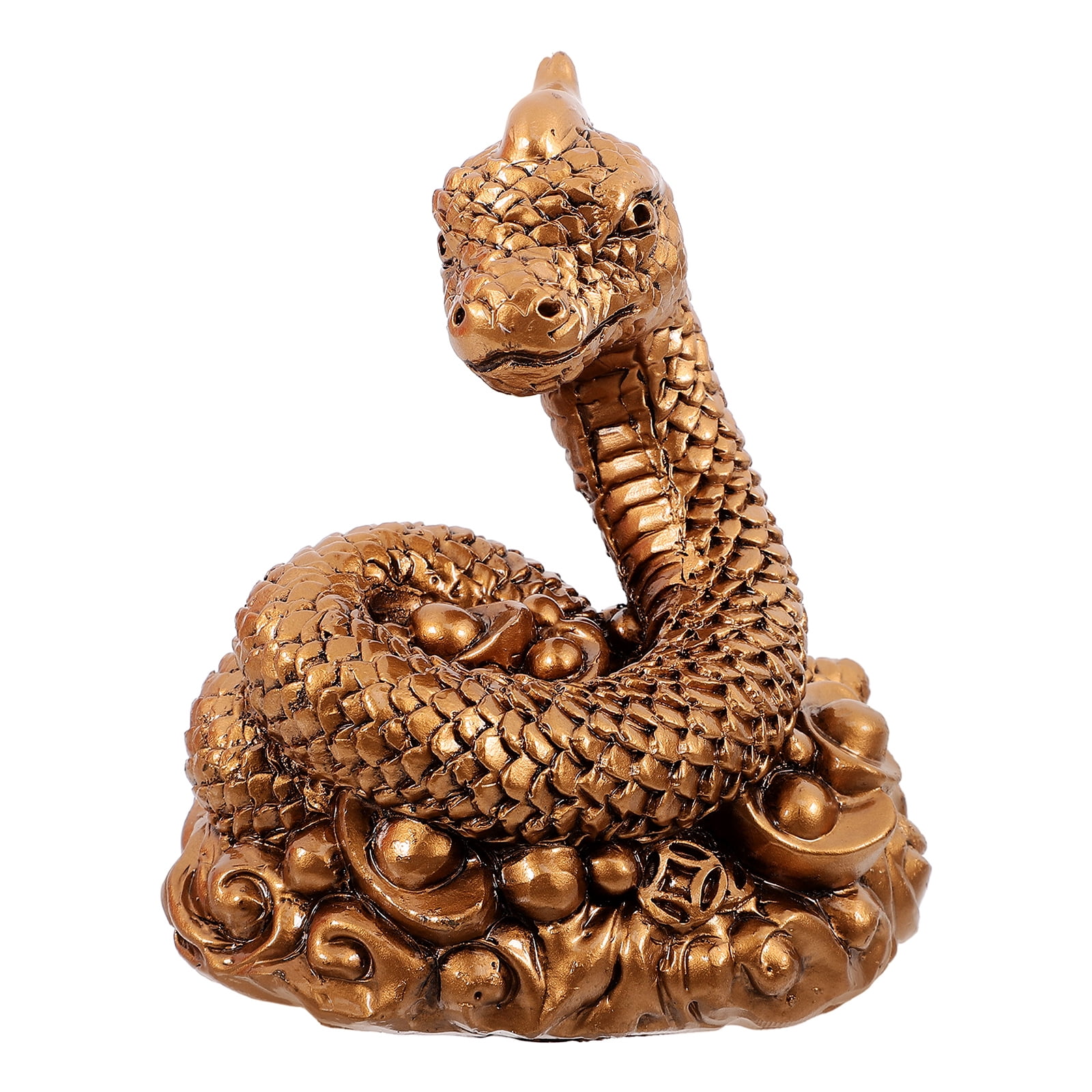 KONTONTY Realistic Resin Snake Figurine for Decoration Dark Brown Safe ...