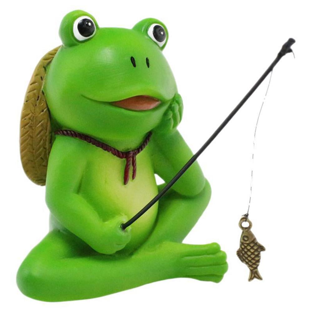 Frog Figurine, Funny Cute Frog Garden Decor, Funny Cute Angling Decor ...