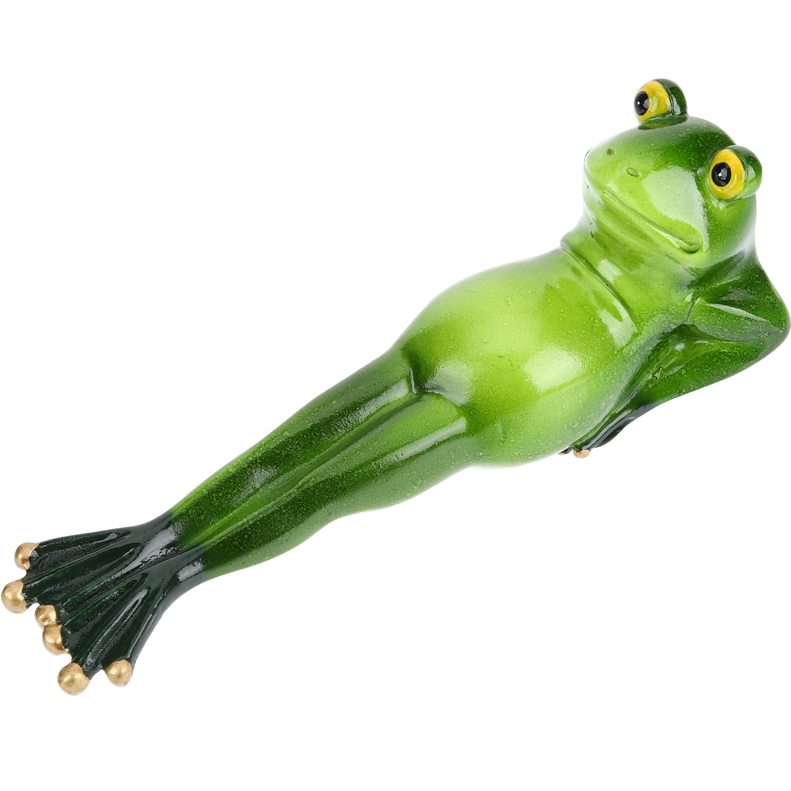 HOMEMAXS Frog Figurine Funny Yoga Frog Statue Animal Sculpture Creative ...