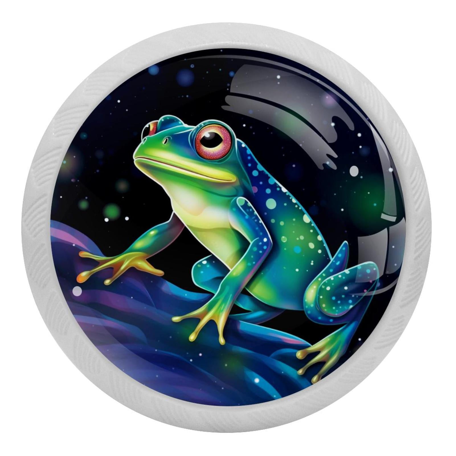 Frog Fluorescent Drawer Pulls with Screws: Round 4-Pack, Glow-in-the ...