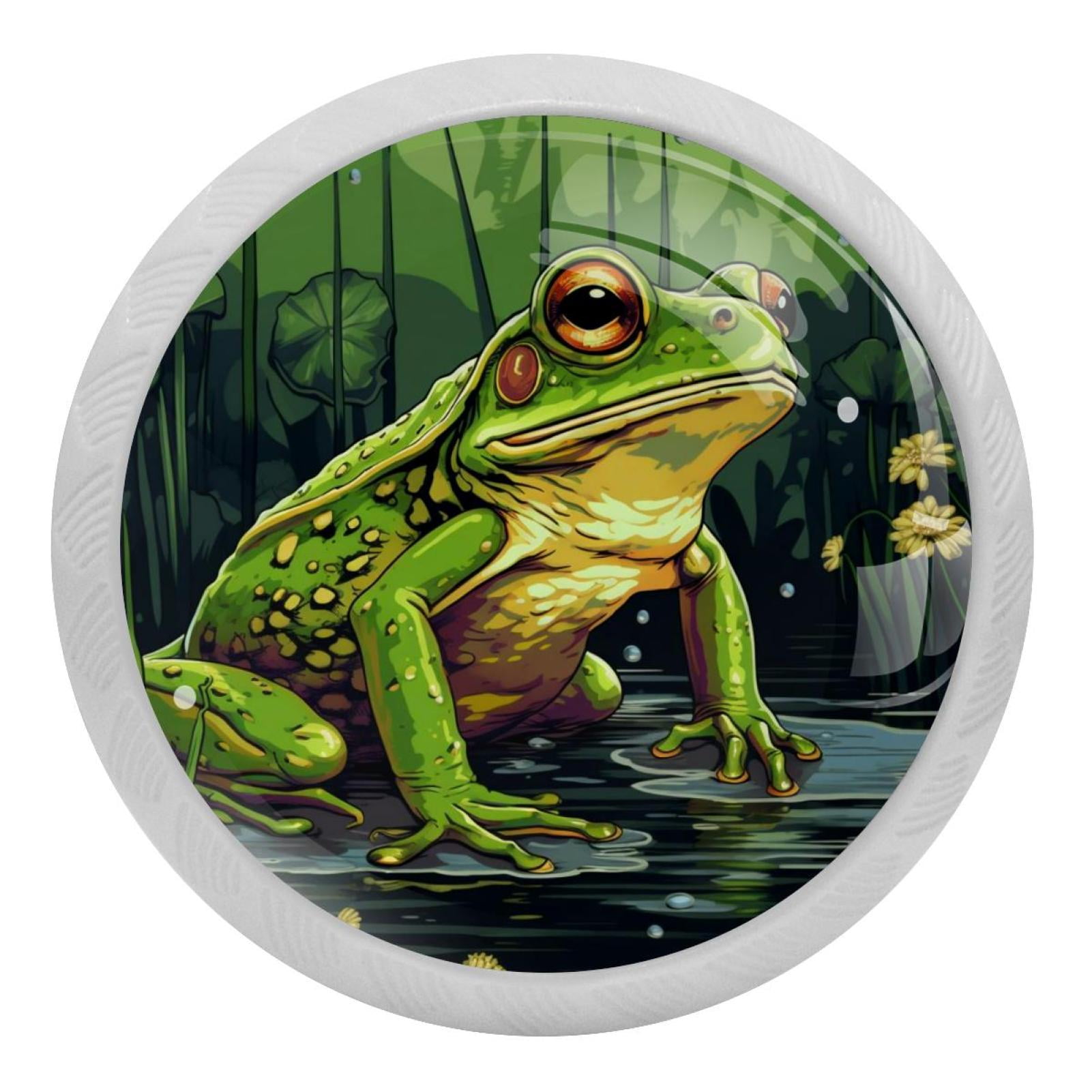 Frog Fluorescent Drawer Pulls with Screws – Round 4-Pack, Glow-in-the ...