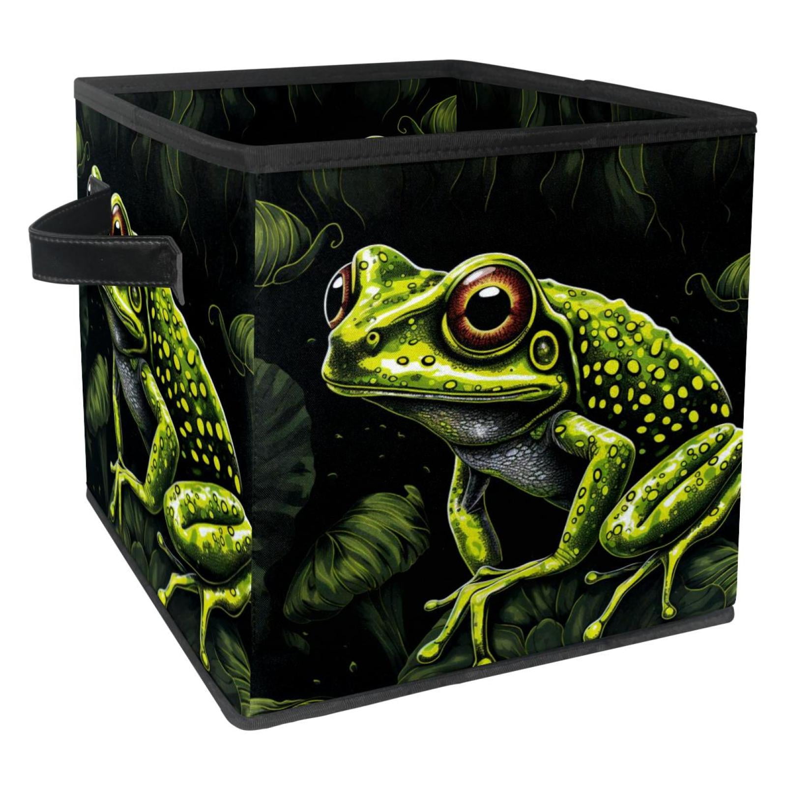 Frog Foldable, with Handle, 10.8"x10.5"x10.6", Large Capacity Storage ...