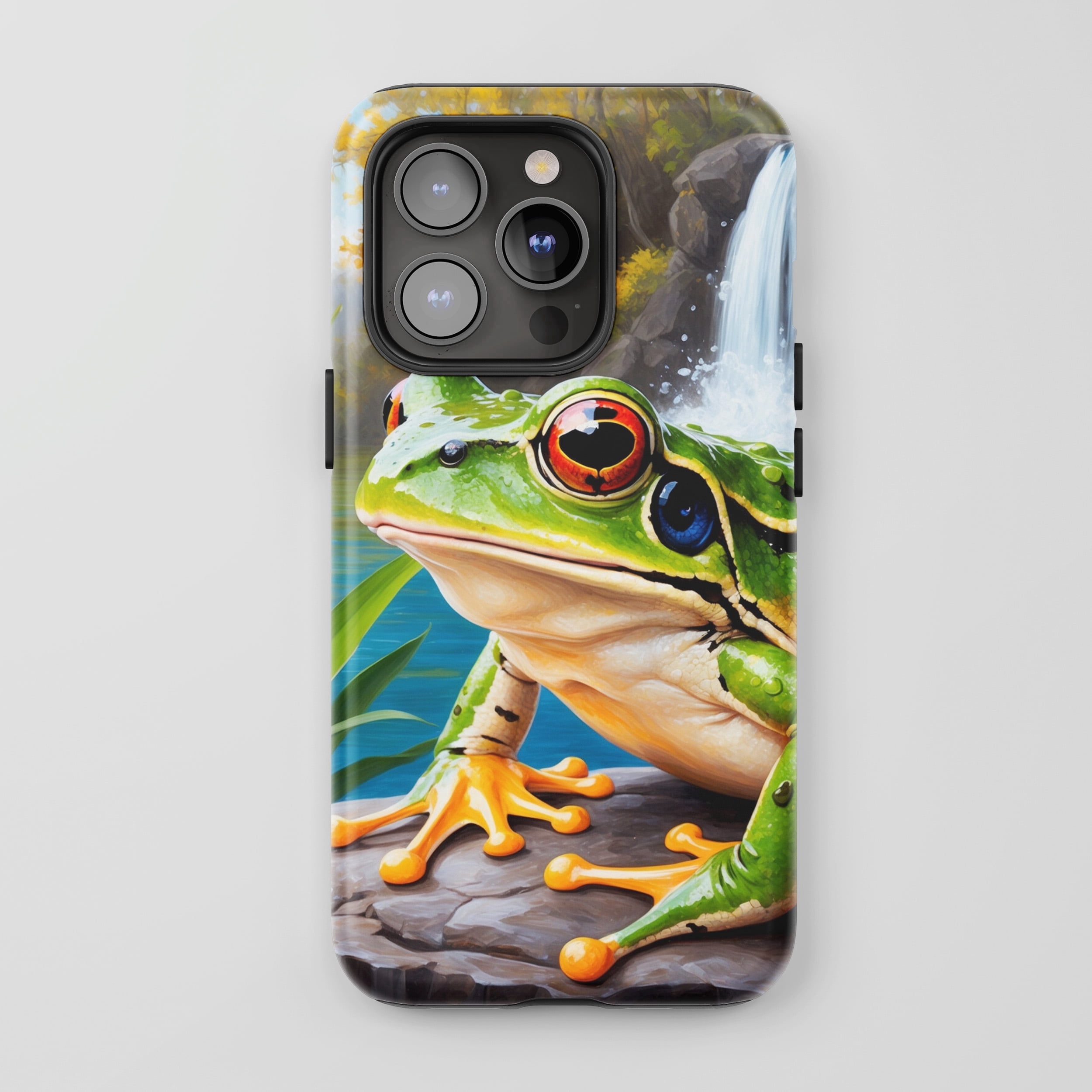 Frog For All iPhone Series Tough Phone Case Wildlife Nature Art Green ...