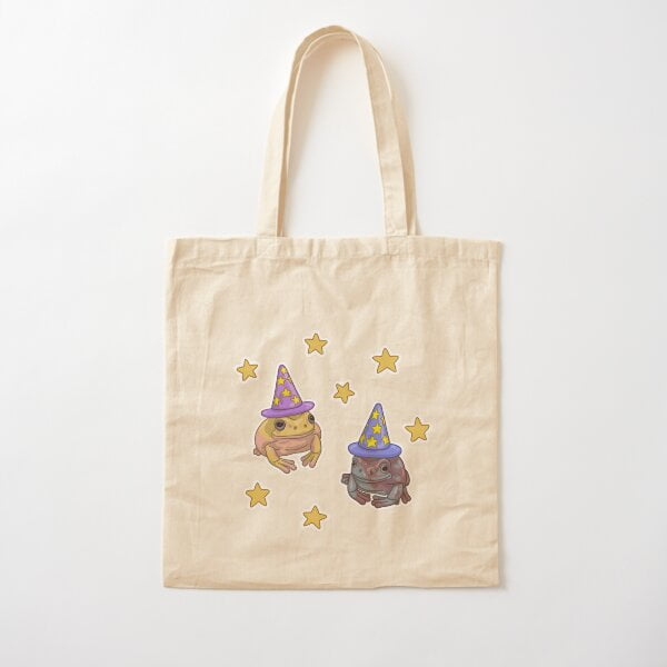 Frog, Frogs, Frog Wizard, Cottagecore, Goblincore, Froggy Canvas Tote ...